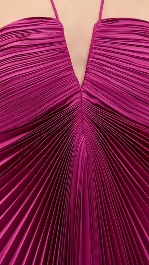 AMUR Pleated Halterneck Gown - Nectar