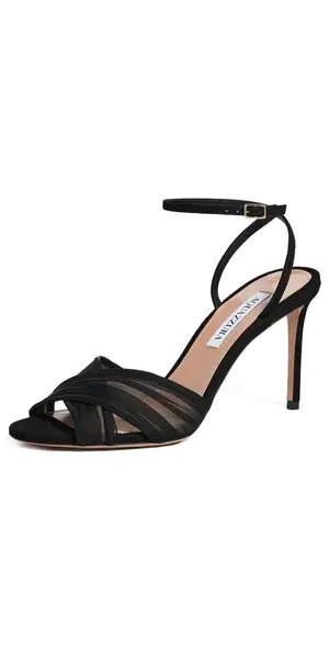 AQUAZZURA Voile 85 Sandals - Black