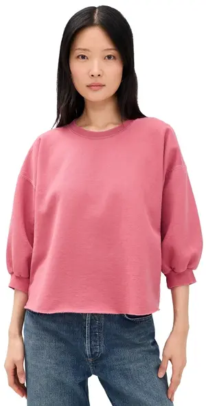 Rachel Comey Fleece Backed Pullover Sweatshirt - Rosebud