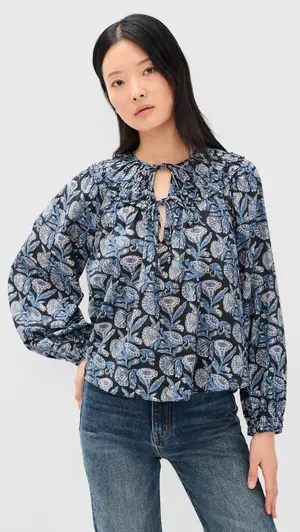 Ulla Johnson Florelle Long Sleeve Cotton Blouse