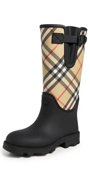 Burberry Rubber Marsh Stamp High Boots - Black