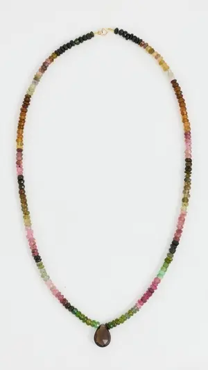 Jia Jia 14k Tourmaline Quartz Teardrop Necklace - Multicolored