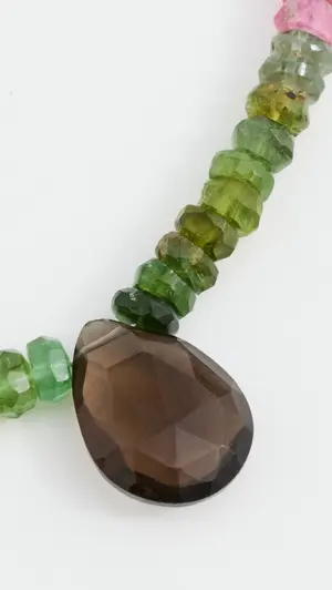 Jia Jia 14k Tourmaline Quartz Teardrop Necklace - Multicolored