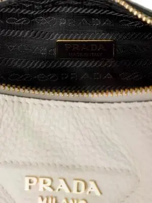 Prada Small Leather Shoulder Bag - Neutrals