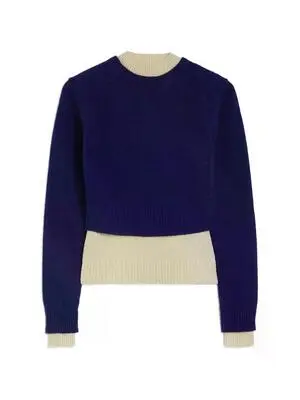 JIL SANDER Two-tone Wool Blend Sweater