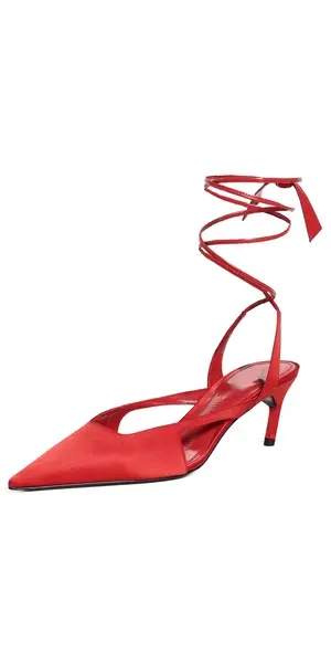 Attico Diane 55mm Slingback Heels - Red