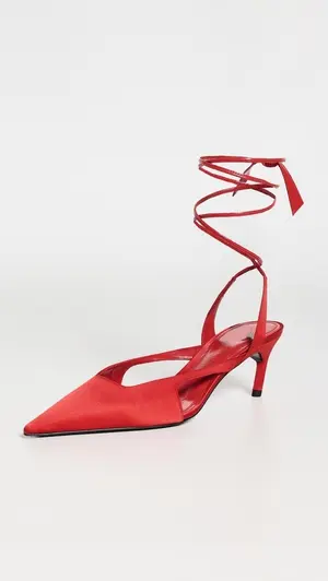 Attico Diane 55mm Slingback Heels - Red