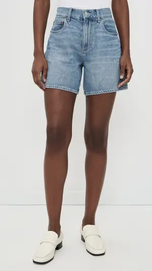 LE JEAN Frida High-rise Denim Shorts