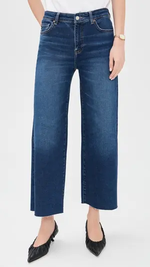 Ag Saige Wide-leg Cropped Jeans