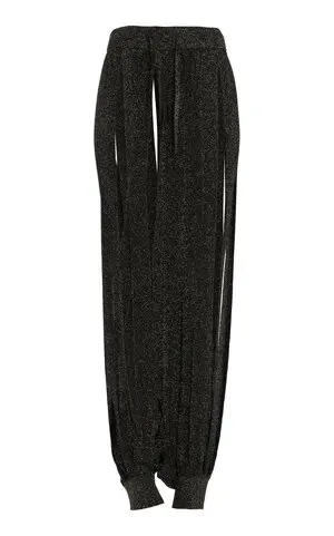 ZANKOV Theodorine Spliced Wide-leg Pants - Black