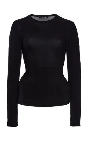ASHLYN Onna Crewneck Top - Black