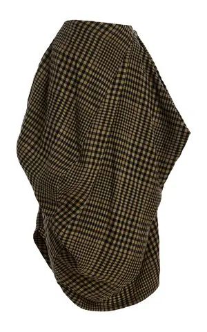 ASHLYN Evelin Linen-wool Maxi Skirt - Multi