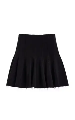 ASHLYN Klein Raw-edge Mini Skirt - Black