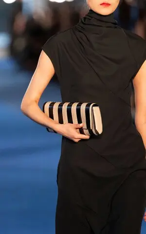 Proenza Schouler Striped Hex Clutch