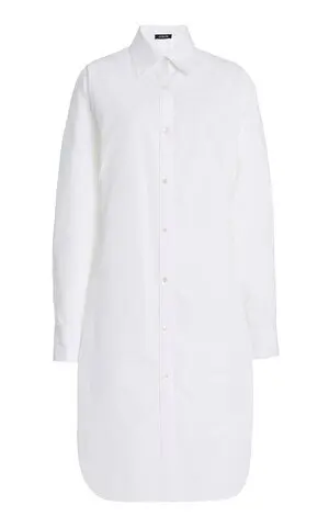 ASHLYN Bray Wool-blend Shirt Dress - White