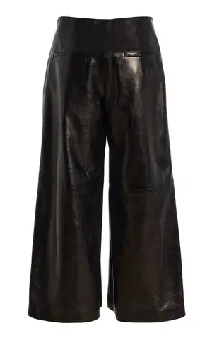 ASHLYN Emerson Lambskin Cropped Pants