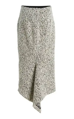 ASHLYN Shida Wool-blend Midi Skirt - White