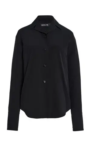 ASHLYN Tian Wool-Blend Shirt