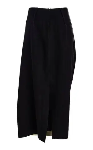 ASHLYN Luan Virgin Wool Maxi Skirt
