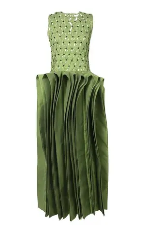 CHORUS Easterine Tiered Maxi Dress - Green