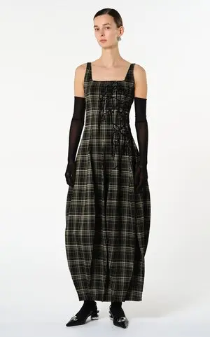CHORUS Lucien Plaid Maxi Dress
