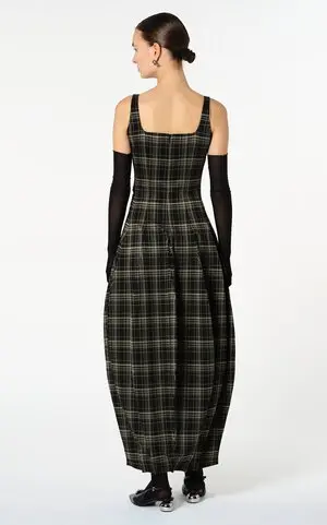 CHORUS Lucien Plaid Maxi Dress