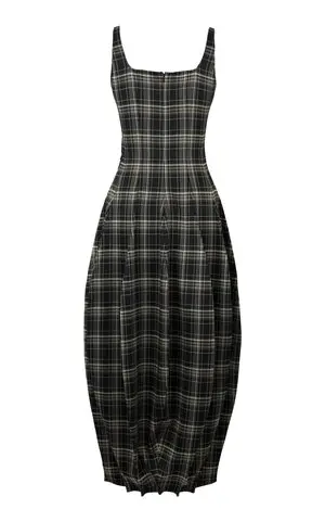 CHORUS Lucien Plaid Maxi Dress