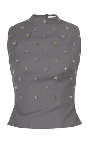 CHORUS Miranda Wool-blend Top - Grey