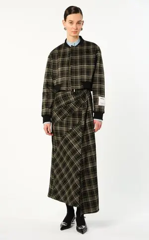 CHORUS Leandra Plaid Midi Skirt