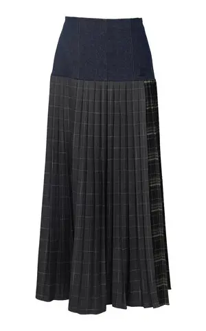 CHORUS Marcy Pleated Maxi Skirt - Grey