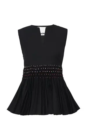 CHORUS Orion Peplum Top - Black