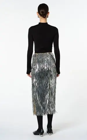 CHORUS Chiara Silk Midi Skirt