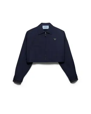 Prada Poplin Blouson Jacket - Blue