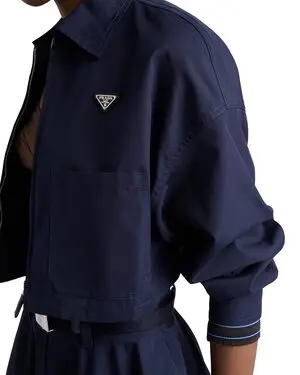 Prada Poplin Blouson Jacket - Blue
