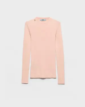 Prada Wool Crew-neck Sweater - Alabaster Pink