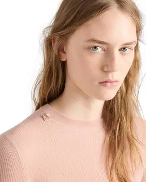 Prada Wool Crew-neck Sweater - Pink