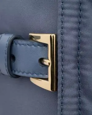 Prada Explore Medium Re-nylon Shoulder Bag With Flap - Blue