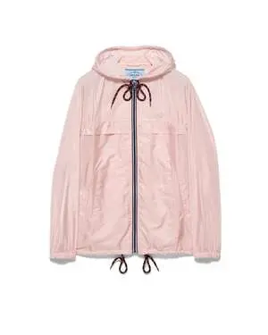 Prada Lightweight Re-nylon Hooded Raincoat - Pink