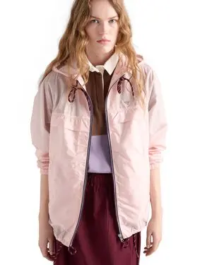 Prada Lightweight Re-nylon Hooded Raincoat - Pink