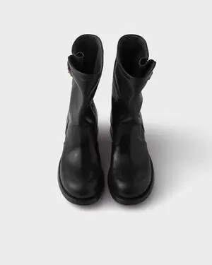 Prada Leather Mid-calf Boots