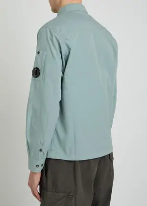 C.P. COMPANY Logo Cotton Overshirt - Silver