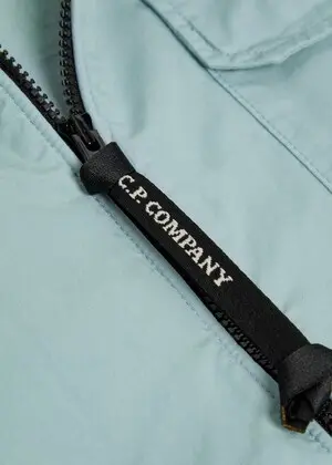 C.P. COMPANY Logo Cotton Overshirt - Silver
