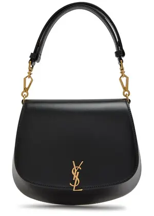 Saint Laurent Voltaire Mini Leather Top Handle Bag - Black