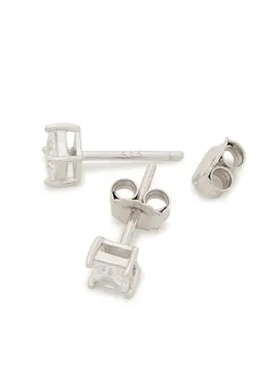 CERNUCCI Iced Micro Square Stud Earrings
