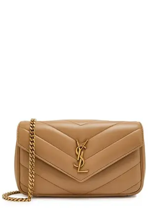 Saint Laurent Loulou Small Quilted Leather Shoulder Bag - Tan