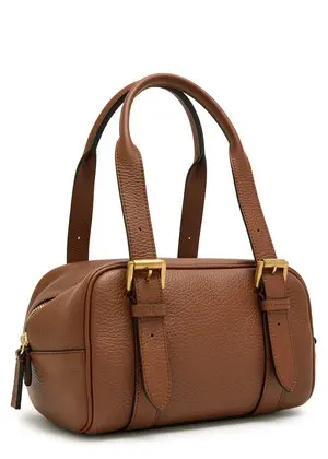 Mulberry Small Grained Leather Boston Shoulder Bag - Tan