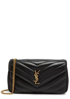 Saint Laurent Loulou Medium Quilted Leather Shoulder Bag - Black