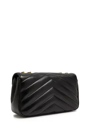 Saint Laurent Loulou Medium Quilted Leather Shoulder Bag - Black