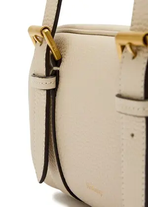 Mulberry Small Grained Leather Boston Shoulder Bag - White