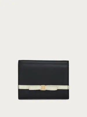 FERRAGAMO Mini Bow Wallet - Black